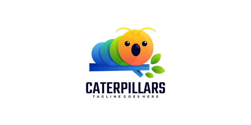Caterpillar Gradient Colorful Logo #212679 - TemplateMonster