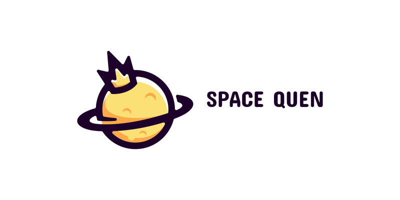 Space Queen Simple Mascot Logo Style - TemplateMonster
