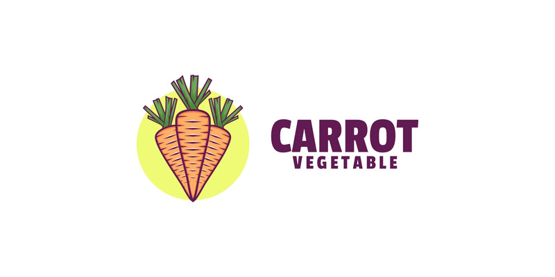 Carrot Simple Mascot Logo Style #219853 - TemplateMonster