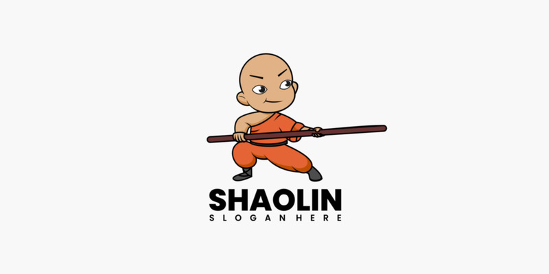Shaolin Mascot Cartoon Logo #317580 - TemplateMonster