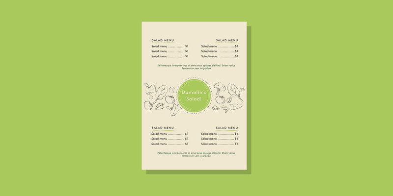 Salad Restaurant Menu Template 2 #337026 - TemplateMonster