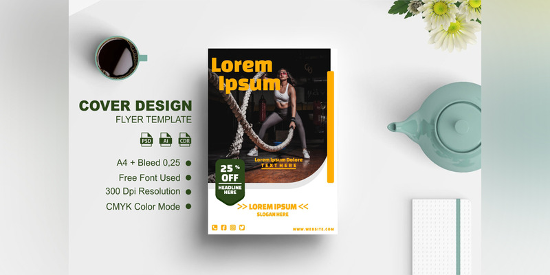 Gym Cover Design Flyer Template #278591 - TemplateMonster