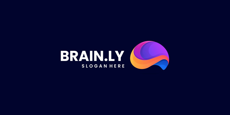Brain Gradient Colorful Logo #241442 - TemplateMonster