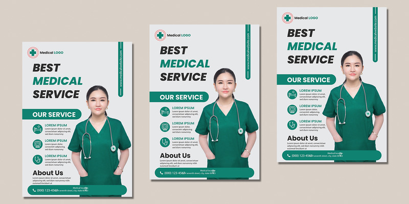 Medical Service Flyer Template #306217 - TemplateMonster