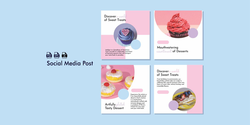 Dessert Social Media Post #335599 - TemplateMonster