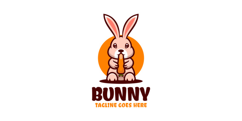 Bunny Mascot Cartoon Logo 2 #351374 - TemplateMonster