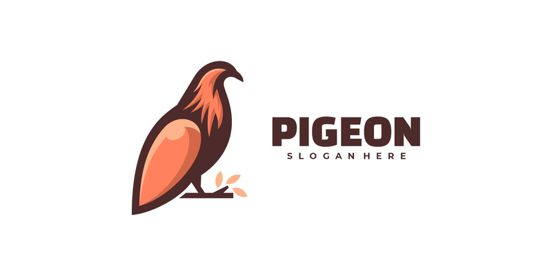 Pigeon Simple Mascot Logo #208150 - TemplateMonster