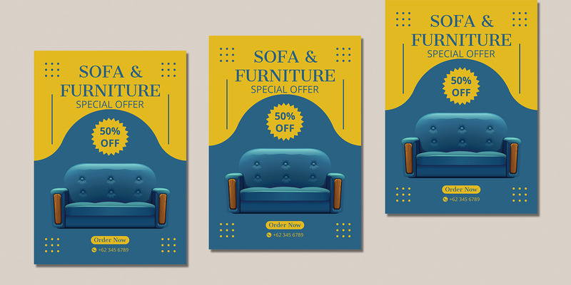 Sofa and Furniture Flyer Template #309824 - TemplateMonster