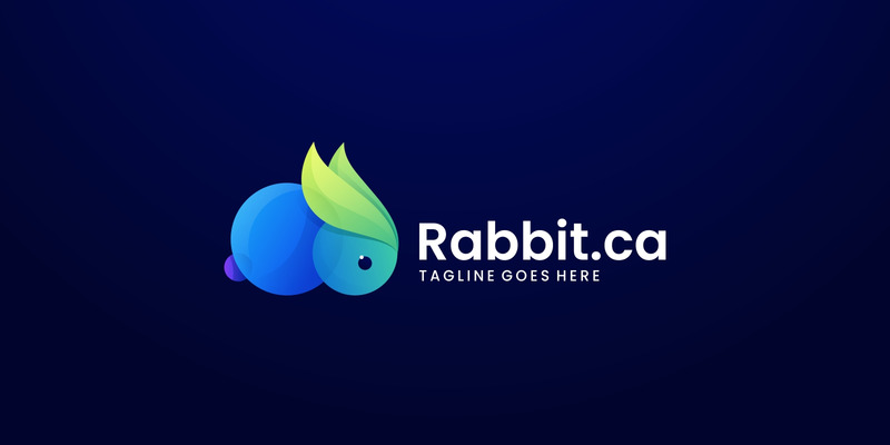 Rabbit Gradient Color Logo Design #249056 - TemplateMonster