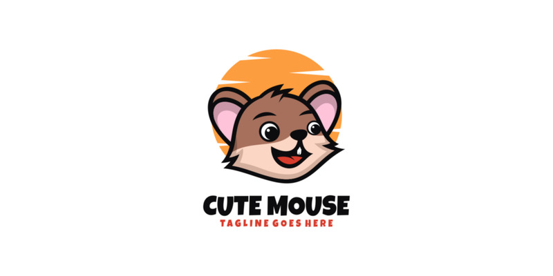 Cute Mouse Mascot Cartoon Logo #339924 - TemplateMonster