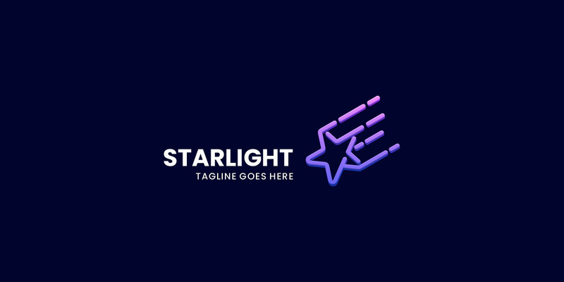 Starlight Line Art Gradient Logo #324094 - TemplateMonster