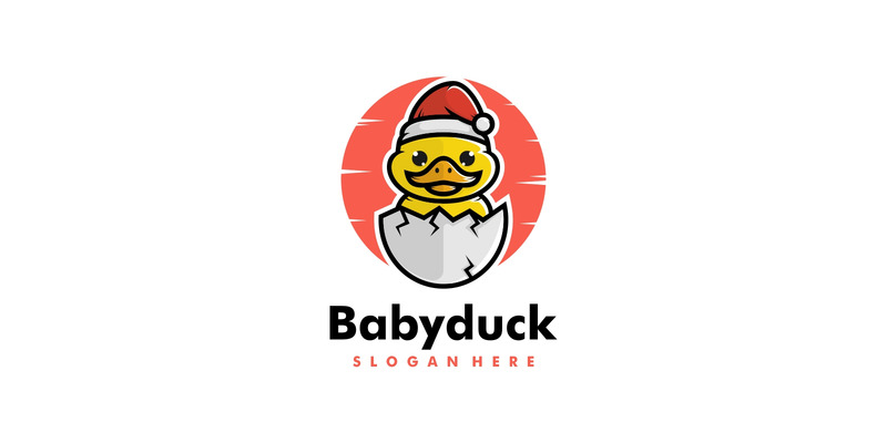Baby Duck Simple Mascot Logo #255908 - TemplateMonster