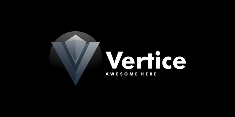 Vertice Gradient Logo Style #229623 - TemplateMonster