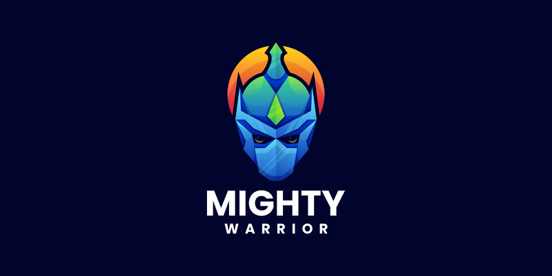 Mighty Warrior Gradient Logo #235885 - TemplateMonster