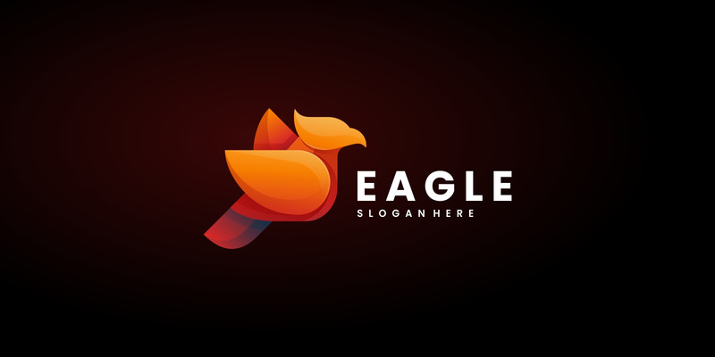 Vector Eagle Gradient Logo Design #233576 - TemplateMonster