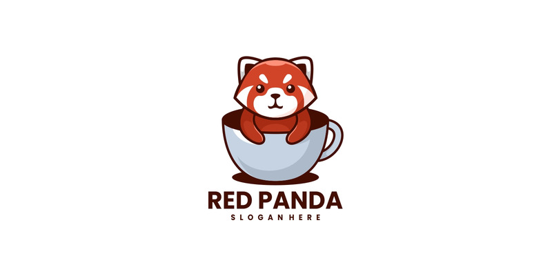 Red Panda Cartoon Logo Style 1 #280299 - TemplateMonster