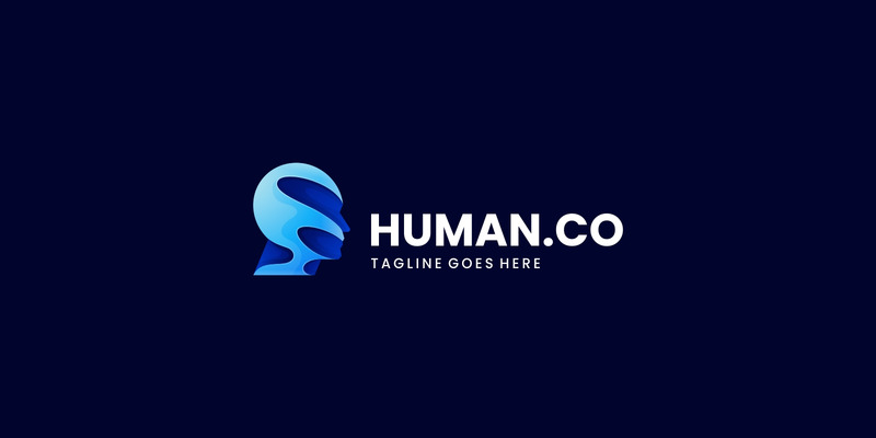 Human Gradient Logo Template #277589 - TemplateMonster