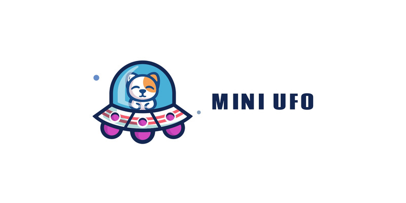 Mini UFO Mascot Cartoon Logo #212904 - TemplateMonster