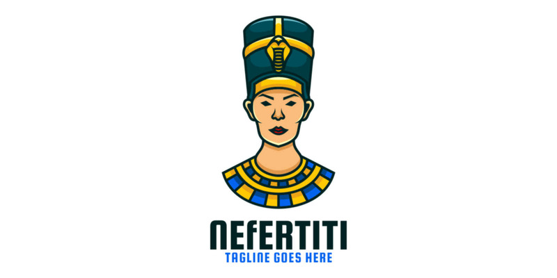 Nefertiti Simple Mascot Logo Style #332793 - TemplateMonster