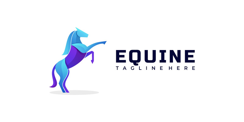 Equine Gradient Colorful Logo #199939 - TemplateMonster