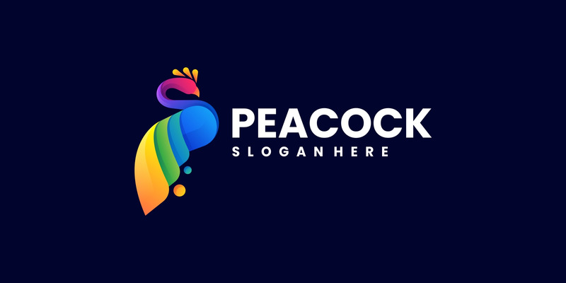 Logo coloré dégradé de paon 5 #287800 - TemplateMonster