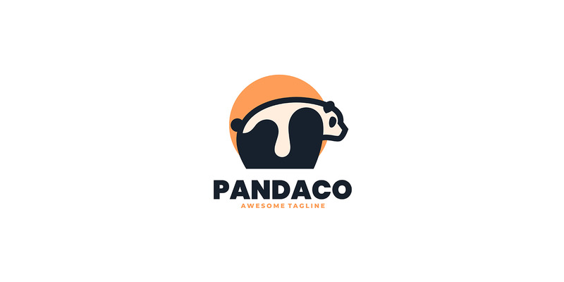 Logotipo da mascote simples do Panda 6 - TemplateMonster