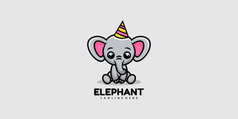 Elephant Mascot Cartoon Logo Style #319739 - TemplateMonster