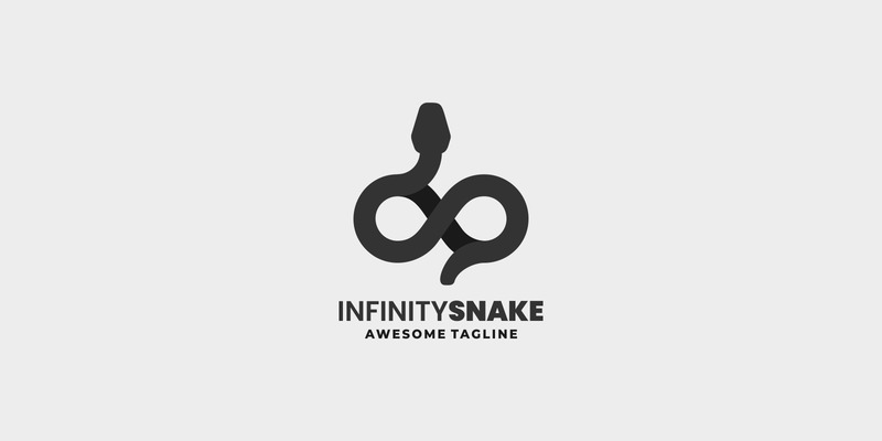 Infinity Snake Silhouette Logo #241180 - TemplateMonster