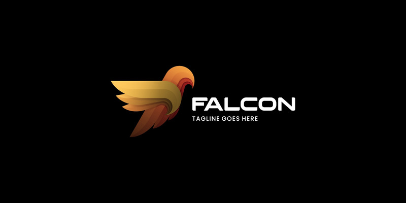Falcon Gradient Colorful Logo Style #271194 - TemplateMonster