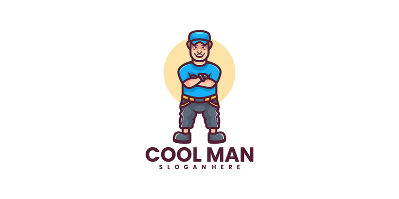 Cool Man Cartoon Logo Style #296562 - TemplateMonster