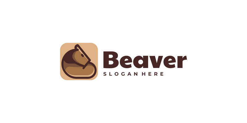 Beaver Simple Mascot Logo Template #225657 - TemplateMonster
