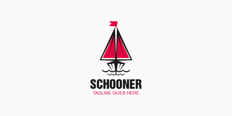 Schooner Simple Mascot Logo #485581 - TemplateMonster