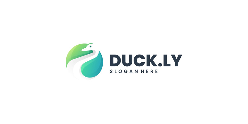 Duck Negative Space Logo Style #241445 - TemplateMonster