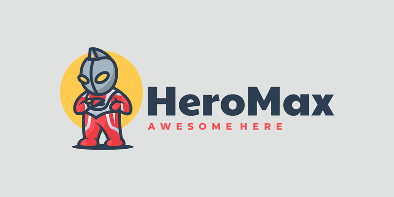 Hero Max Mascot Cartoon Logo #230559 - TemplateMonster