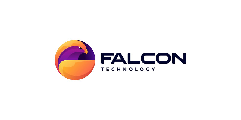 Circle Falcon Gradient Colorful Logo - TemplateMonster