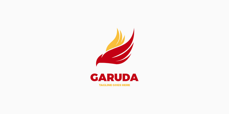 Garuda Simple Mascot Logo #458364 - TemplateMonster