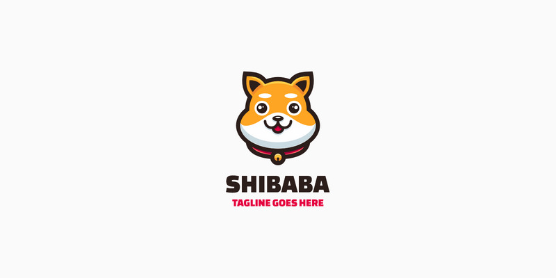 Shibaba Simple Mascot Logo #496494 - TemplateMonster