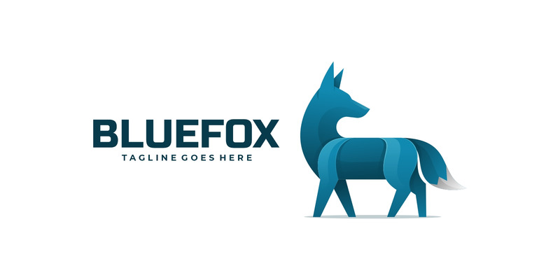 Blue Fox Gradient Logo Style #220776 - TemplateMonster