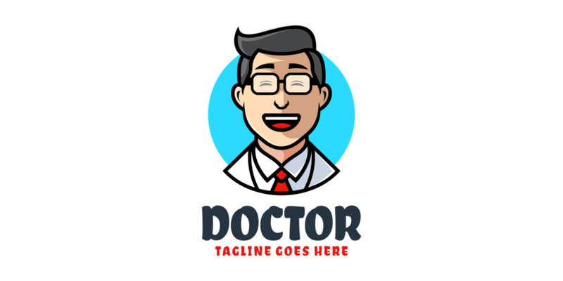 Doctor Mascot Cartoon Logo 1 #345996 - TemplateMonster