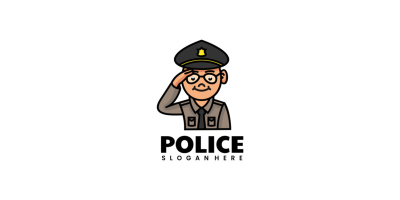 Police Mascot Cartoon Logo Style #318201 - TemplateMonster