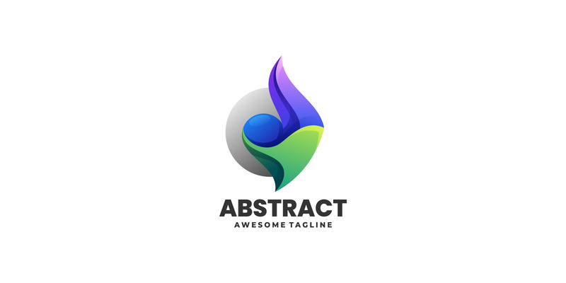 Vector Abstract Color Gradient Logo Design - TemplateMonster