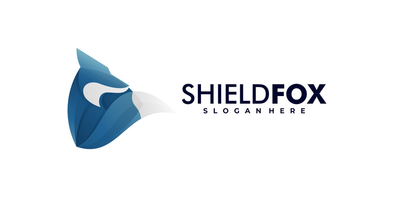 Shield Fox Gradient Logo Style #197535 - TemplateMonster