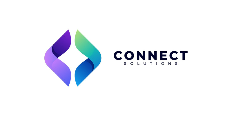 Abstract Connect Gradient Logo Style - TemplateMonster