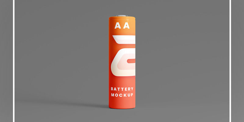 AA Battery Mockup Template #343586 - TemplateMonster