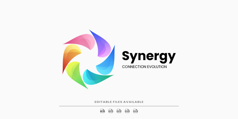 Synergy Gradient Colorful Logo Style - TemplateMonster