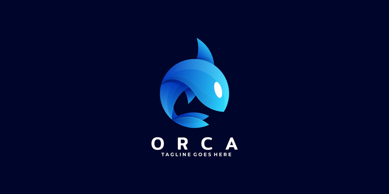 Orca Gradient Logo Template #188866 - TemplateMonster
