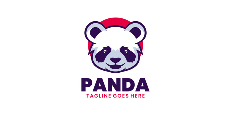 Panda Head Simple Mascot Logo #349807 - TemplateMonster
