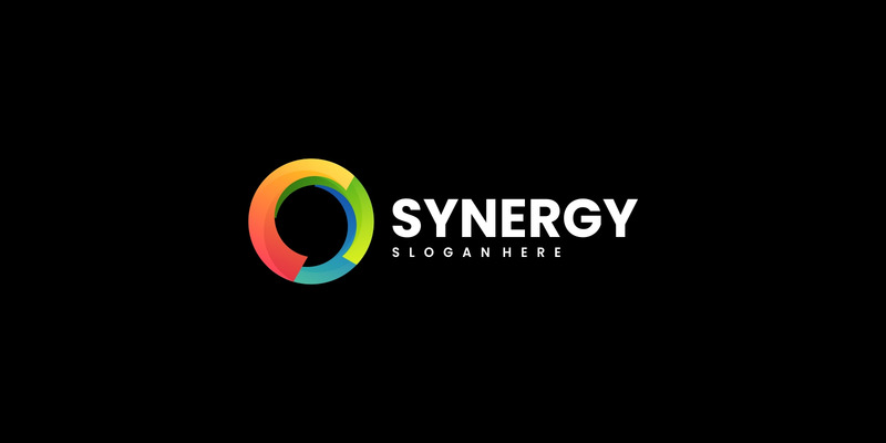Synergy Gradient Colorful Logo Design - TemplateMonster