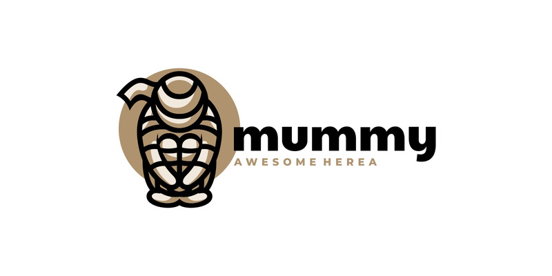 Mummy Simple Mascot Logo Style #229639 - TemplateMonster