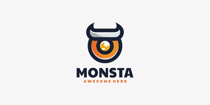 Monster Simple Mascot Logo Style #237843 - TemplateMonster